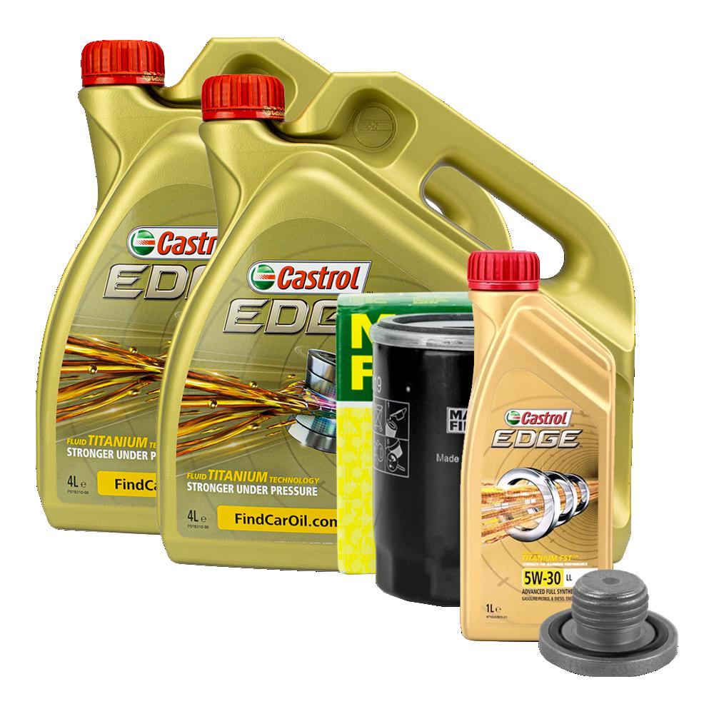 CASTROL ENGINE OIL 5W-30 9L MANN OIL FILTER OIL CHANGE KIT FOR AUDI A8 ...