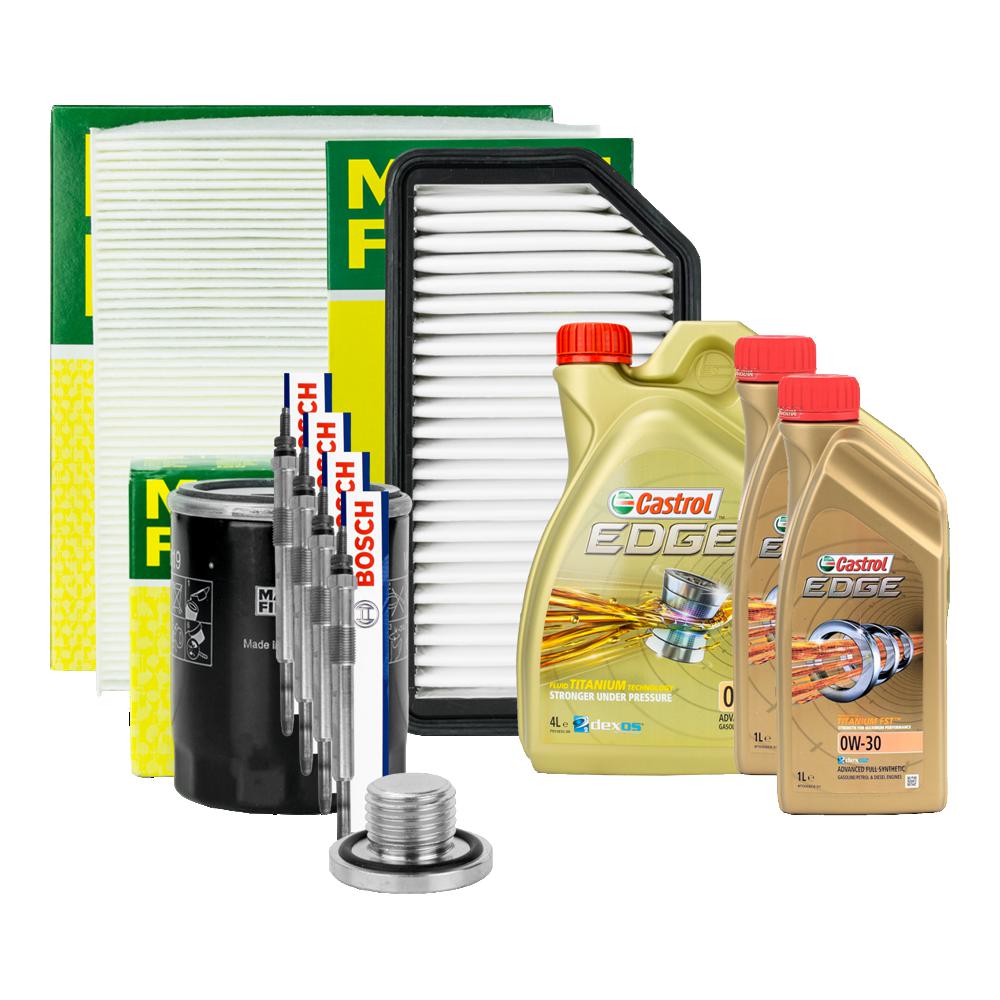 CASTROL LWECHSEL 0W-30 L 6L Mann Filtersatz Gl Hkerzen F R Hyundai Tucson EUR 206,67 - PicClick DE