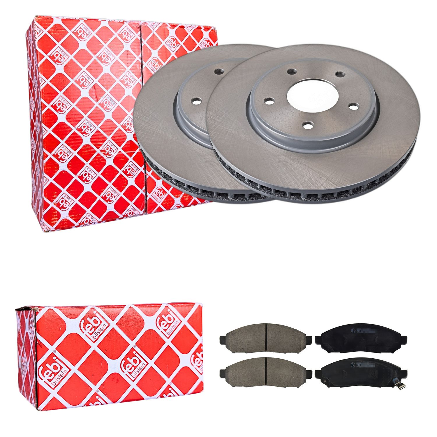 FEBI BREMSENSET VORNE BREMSSCHEIBEN Ø 283mm + BELÄGE FÜR NISSAN NV200 E ...